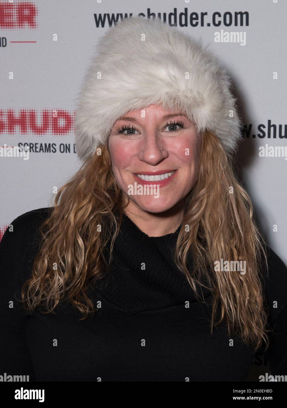 Claudine Claudio poses at the Shudder/Midnight party during the 2016 ...