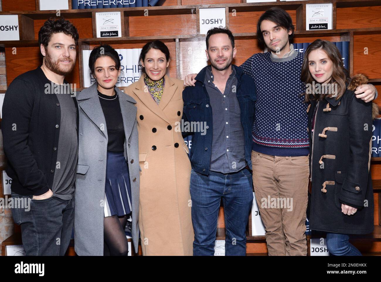 Cast members, from left, Adam Pally, Jenny Slate, Lisa Edelstein, Nick ...