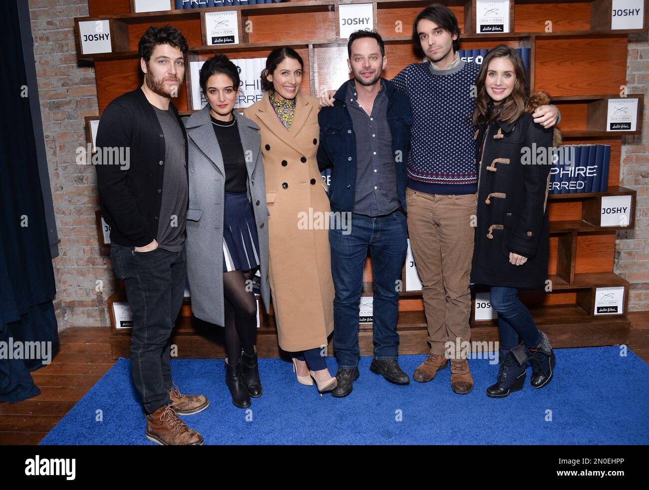 Cast members, from left, Adam Pally, Jenny Slate, Lisa Edelstein, Nick ...