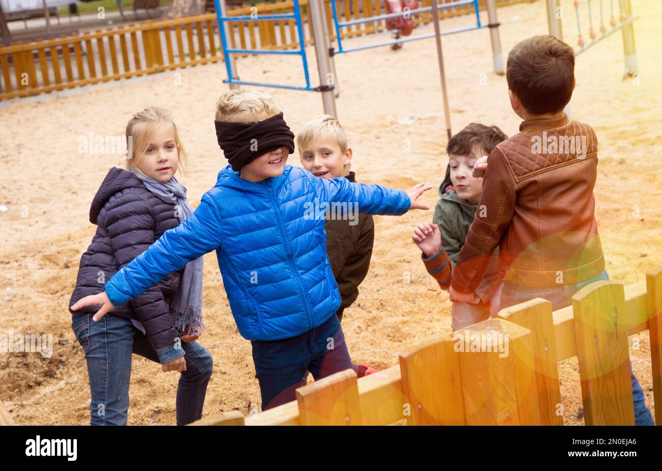 Playground blind hi-res stock photography and images - Alamy