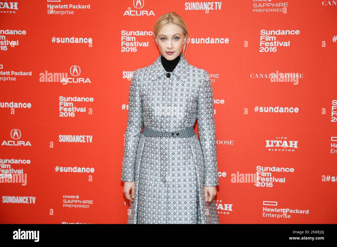 Actress Sarah Gadon poses at the premiere of "Indignation" during the ...