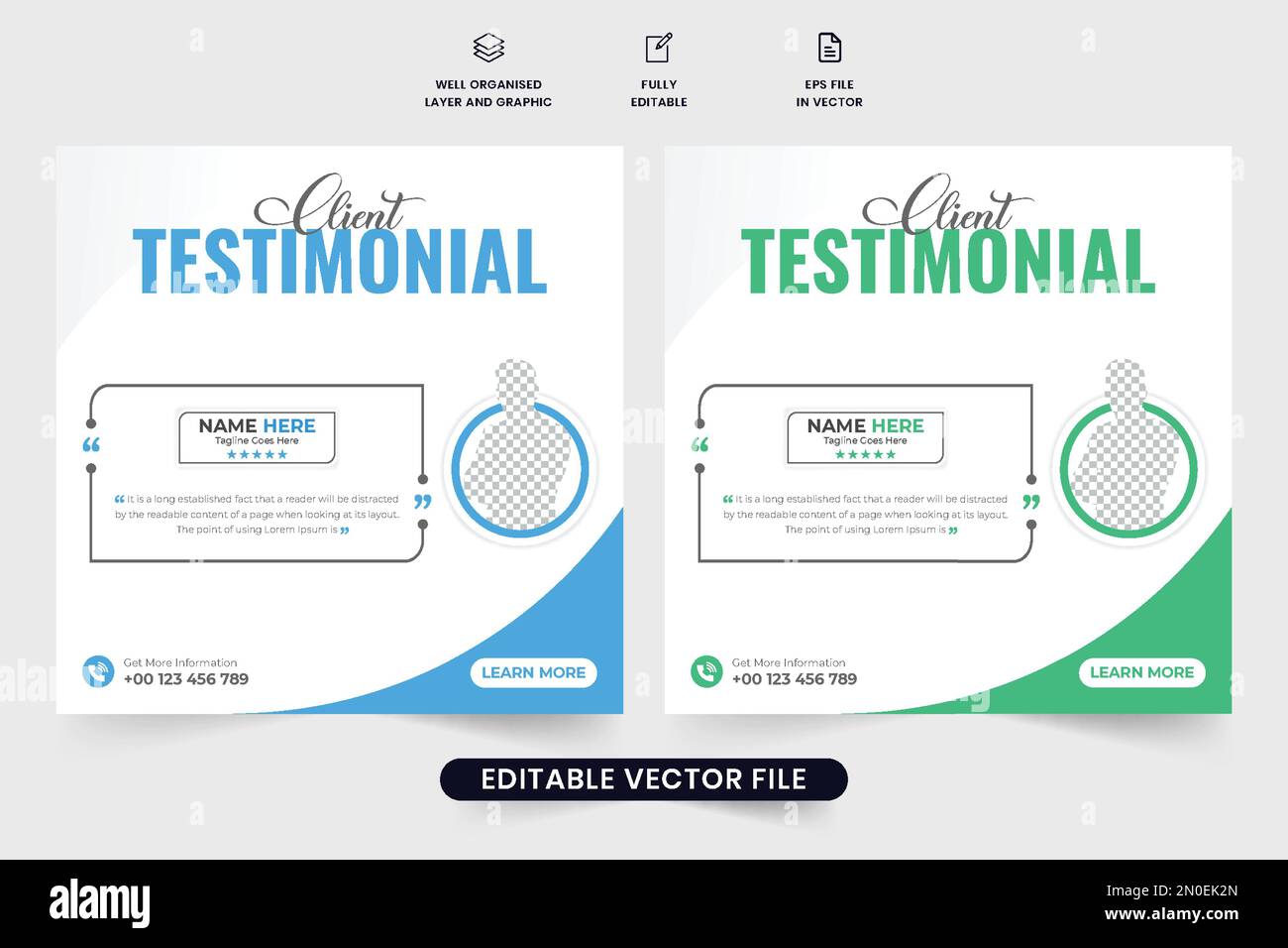 Creative company testimonial design with abstract shapes and quote ...