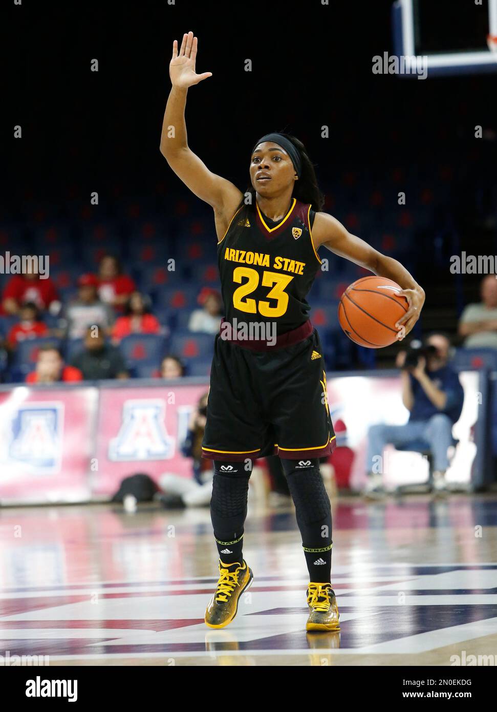 Arizona State guard Elisha Davis (23) during the first quarter of an ...
