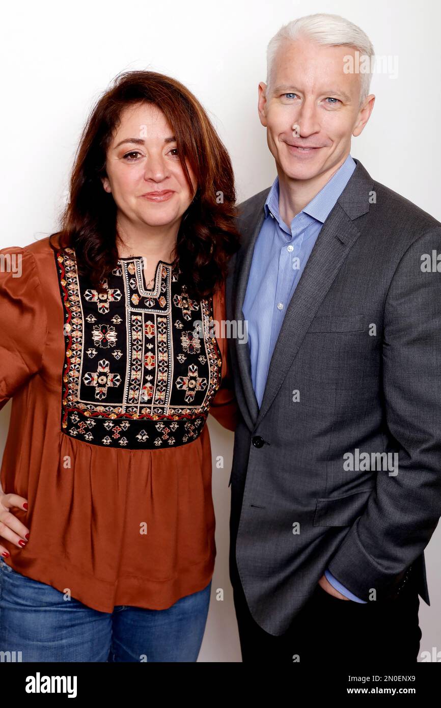Director Liz Garbus , left, and Anderson Cooper pose for a portrait to ...