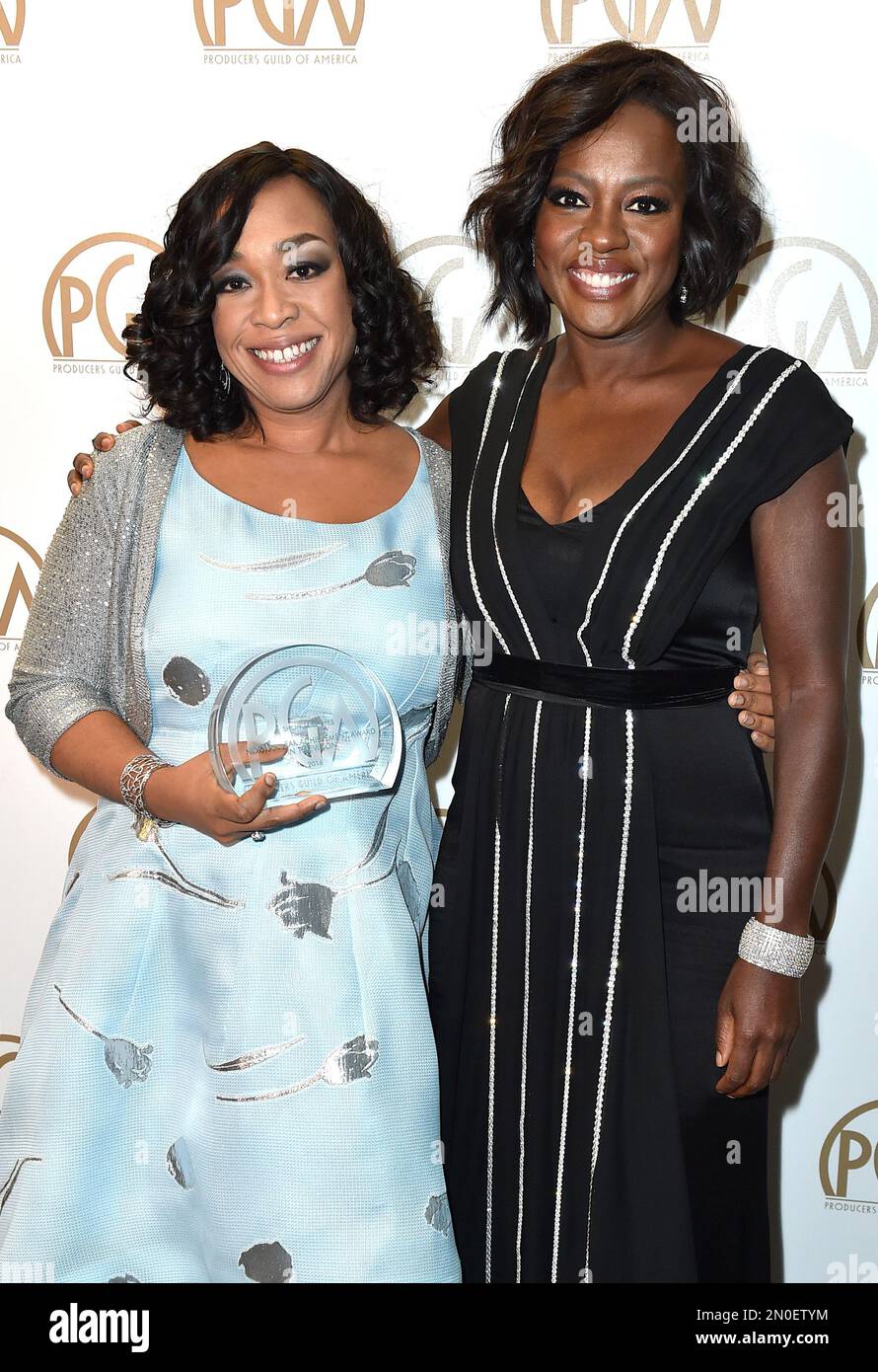 EXCLUSIVE -Viola Davis, right, and Shonda Rhimes, pose with the Norman ...