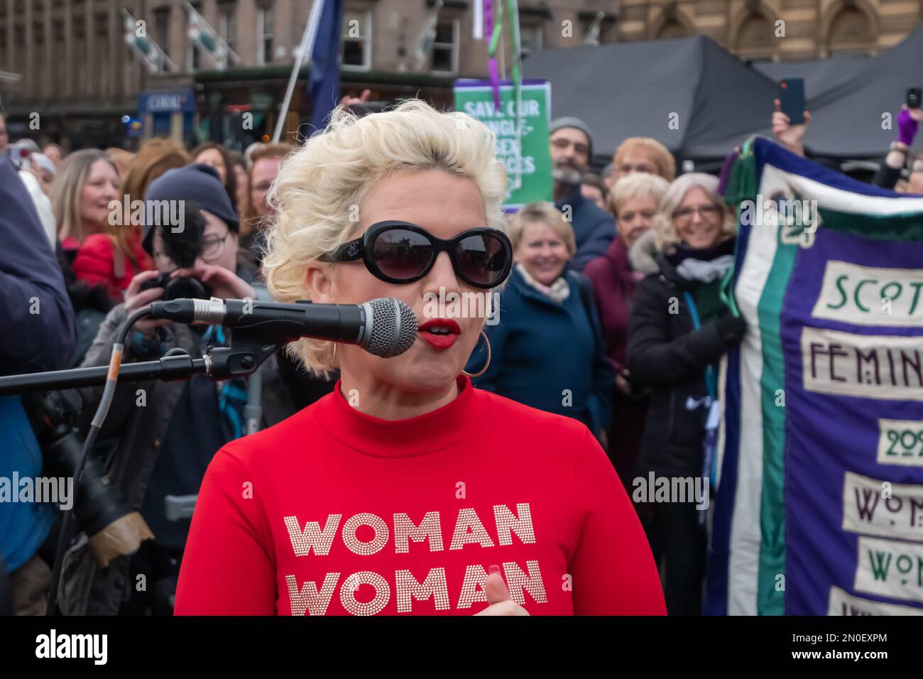 Glasgow, Scotland, UK. 5th February, 2023. Kellie-Jay Keen also known ...