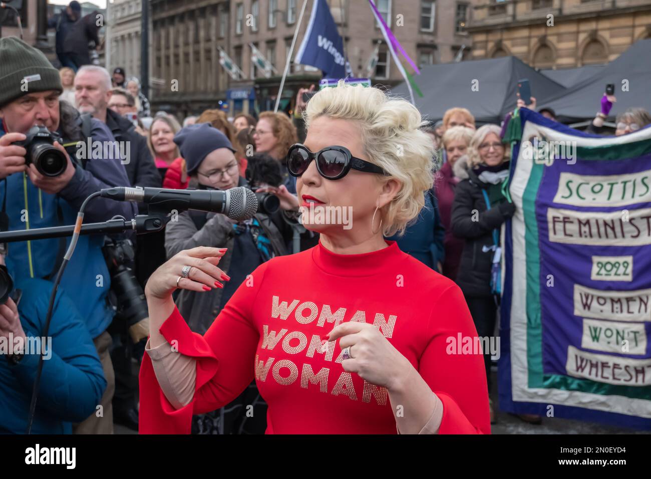 Glasgow, Scotland, UK. 5th February, 2023. Kellie-Jay Keen also known ...