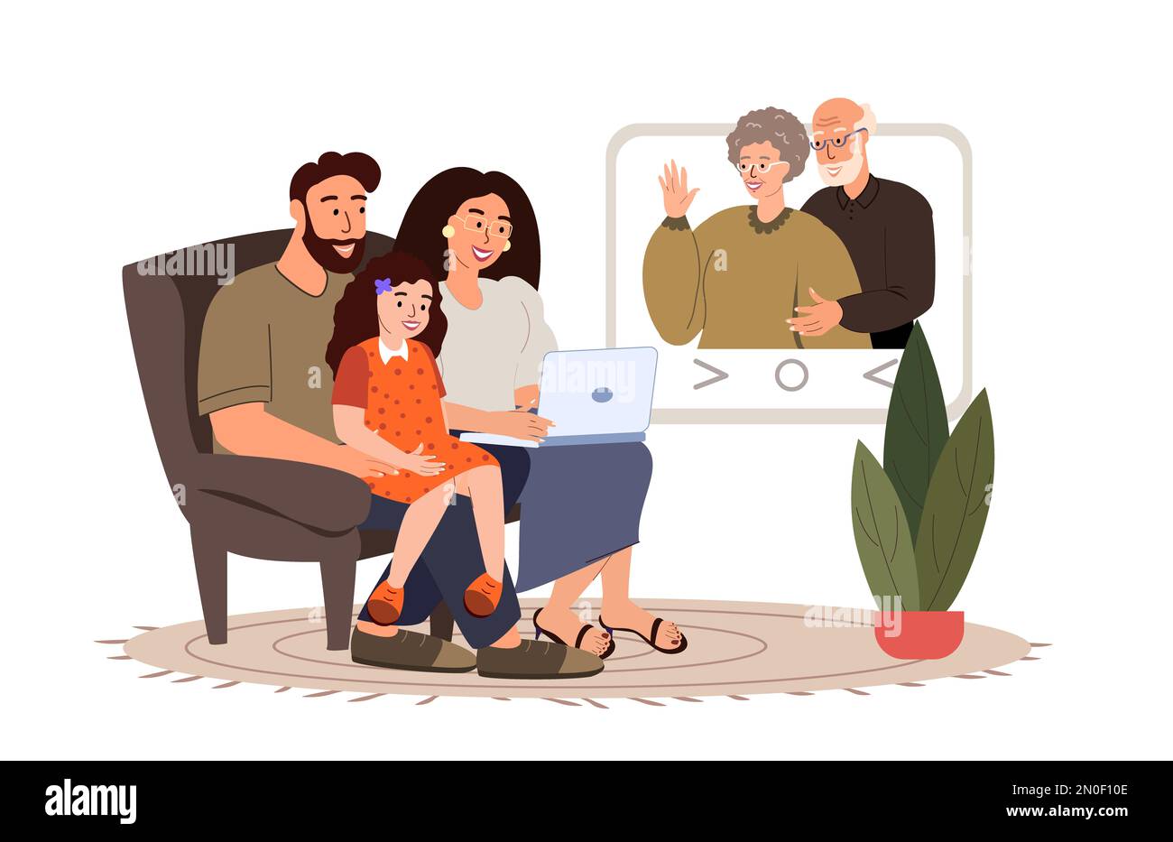 Grandmother granddaughter talk Cut Out Stock Images & Pictures - Alamy