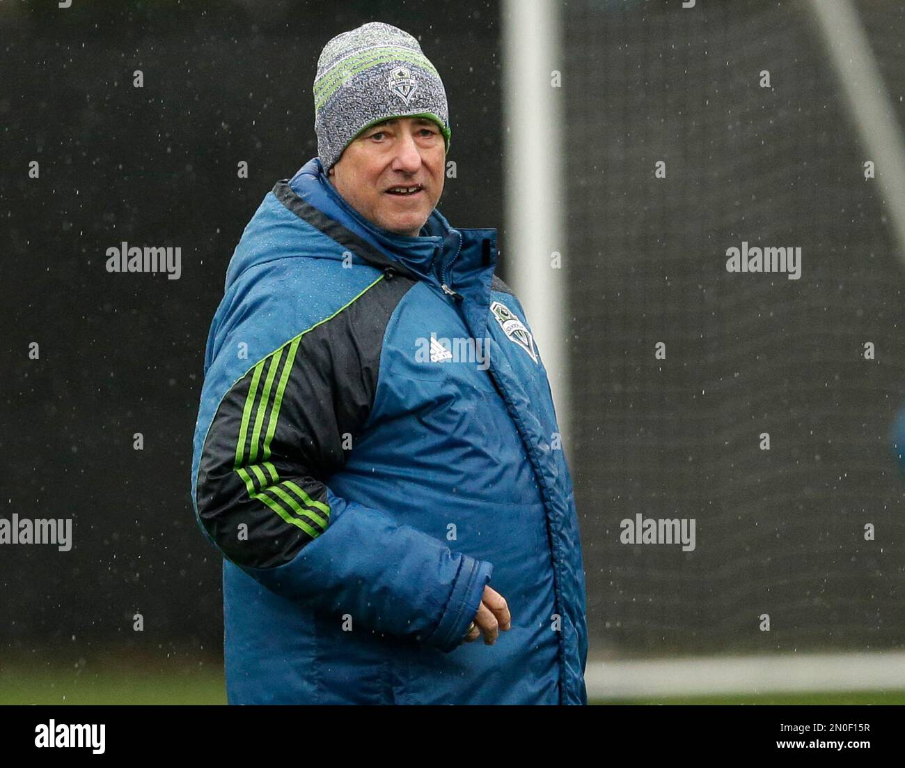 Seattle Sounders head coach Sigi Schmid watches his team, Saturday, Jan ...
