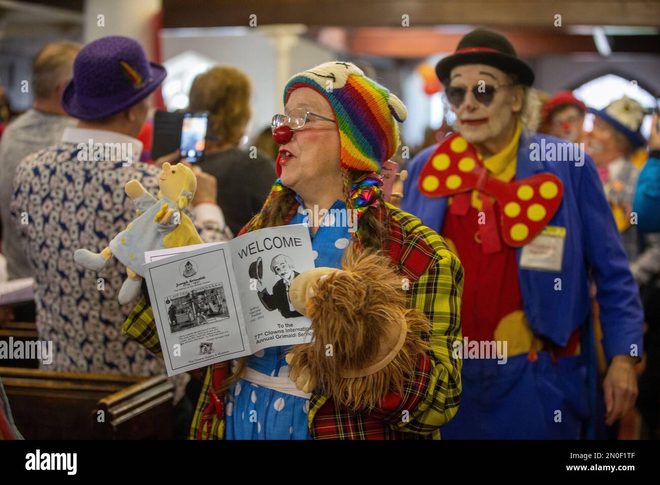 London, England, UK. 5th Feb, 2023. Clowns take part in the 73rd annual ...