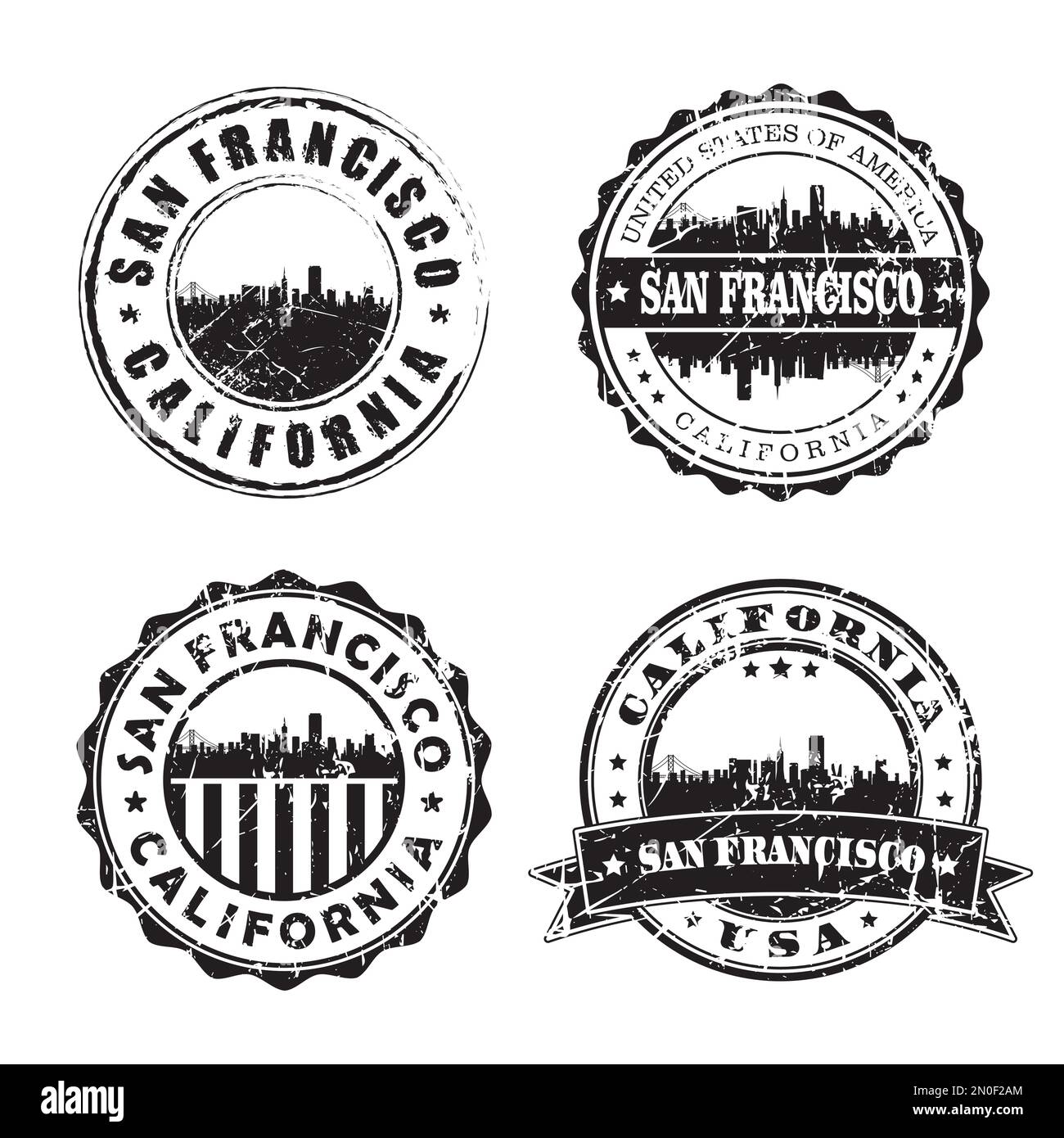 Postal San Francisco Stock Vector Images Alamy