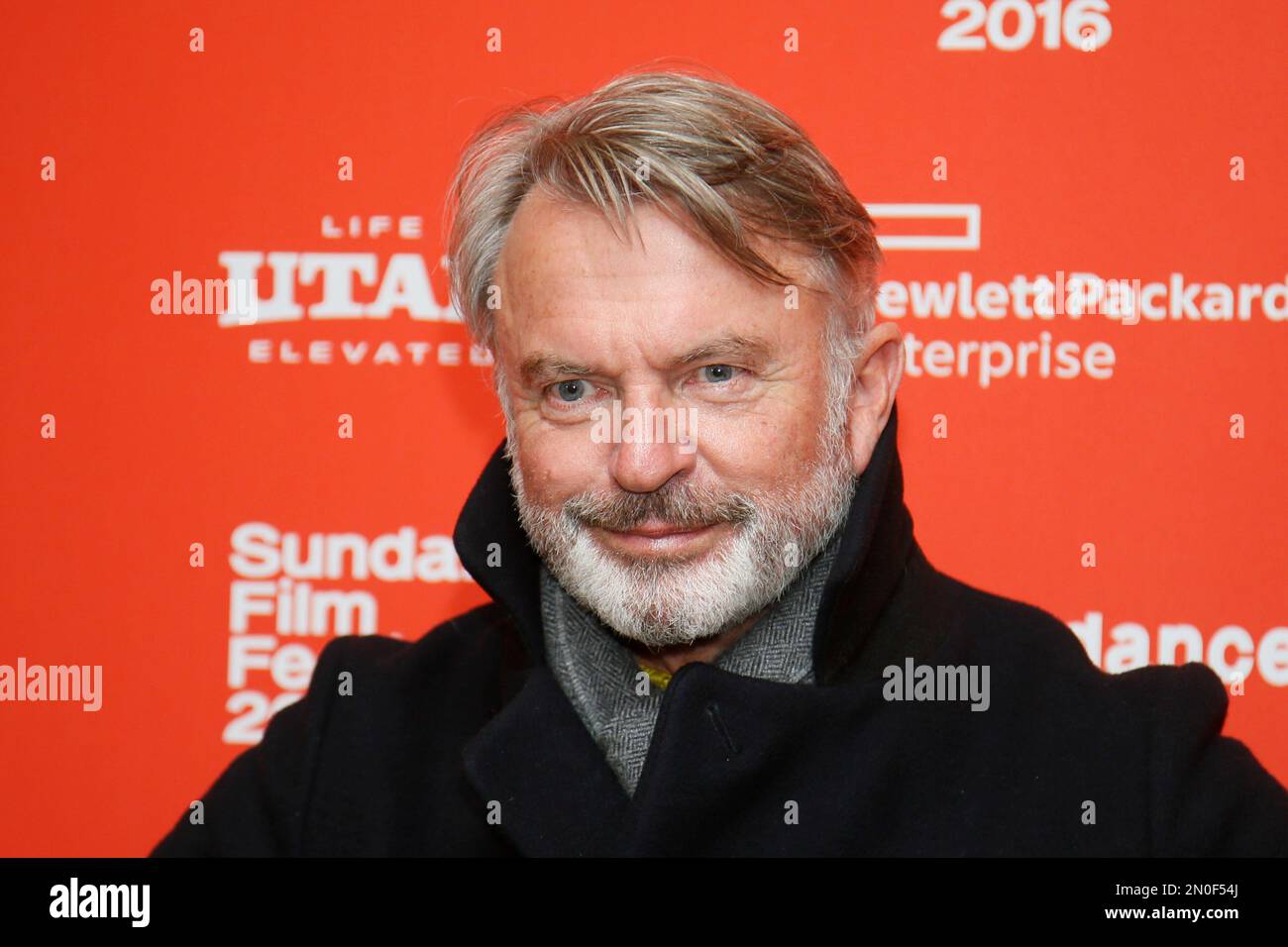 Actor Sam Neill poses at the premiere of "Hunt for the Wilderpeople ...