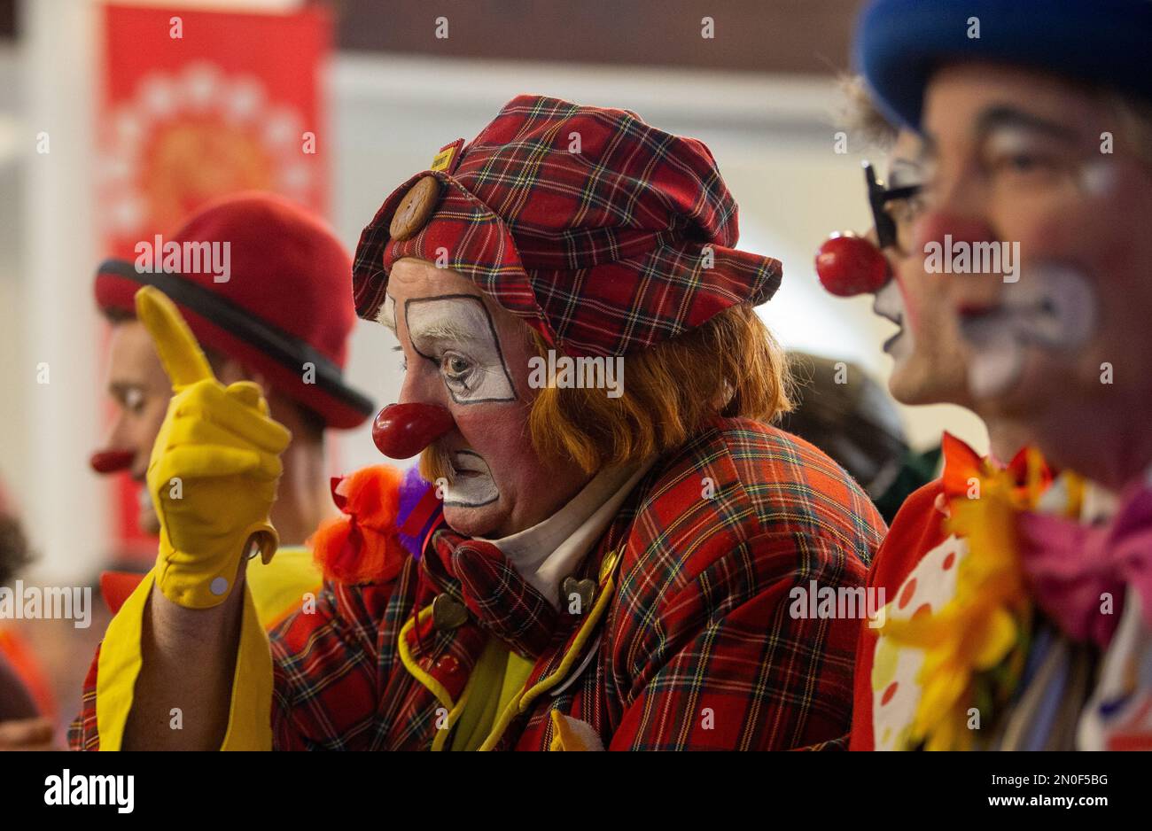 London, England, UK. 5th Feb, 2023. Clowns take part in the 73rd annual ...