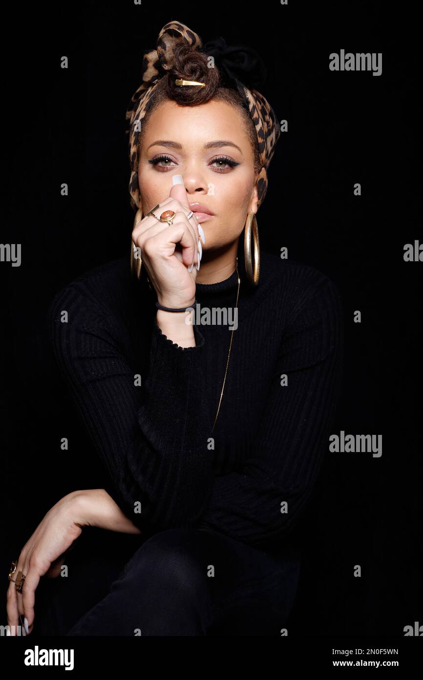 Singer Andra Day poses at the Toyota Mirai Music Lodge during the ...