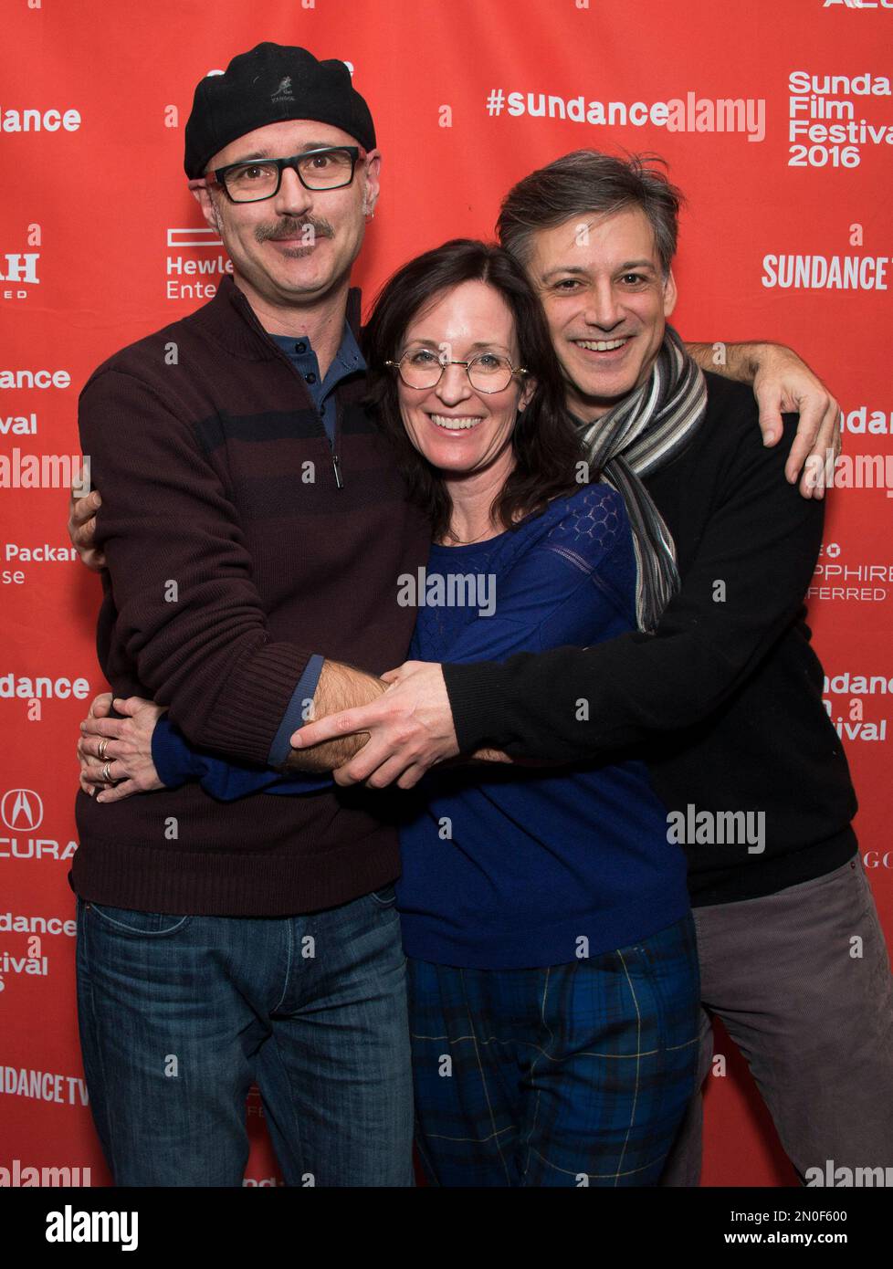 Director Keith Fulton, co-producer Molly O'Brien and director Louis Pepe pose at the premiere of ...