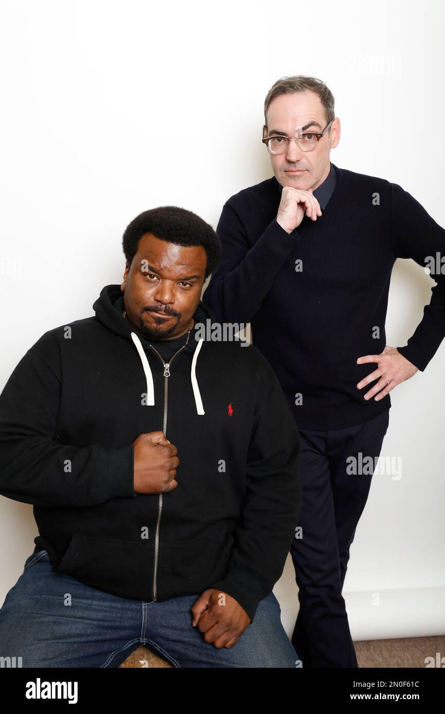 Actor Craig Robinson, left, and filmmaker Chad Hartigan pose for a ...