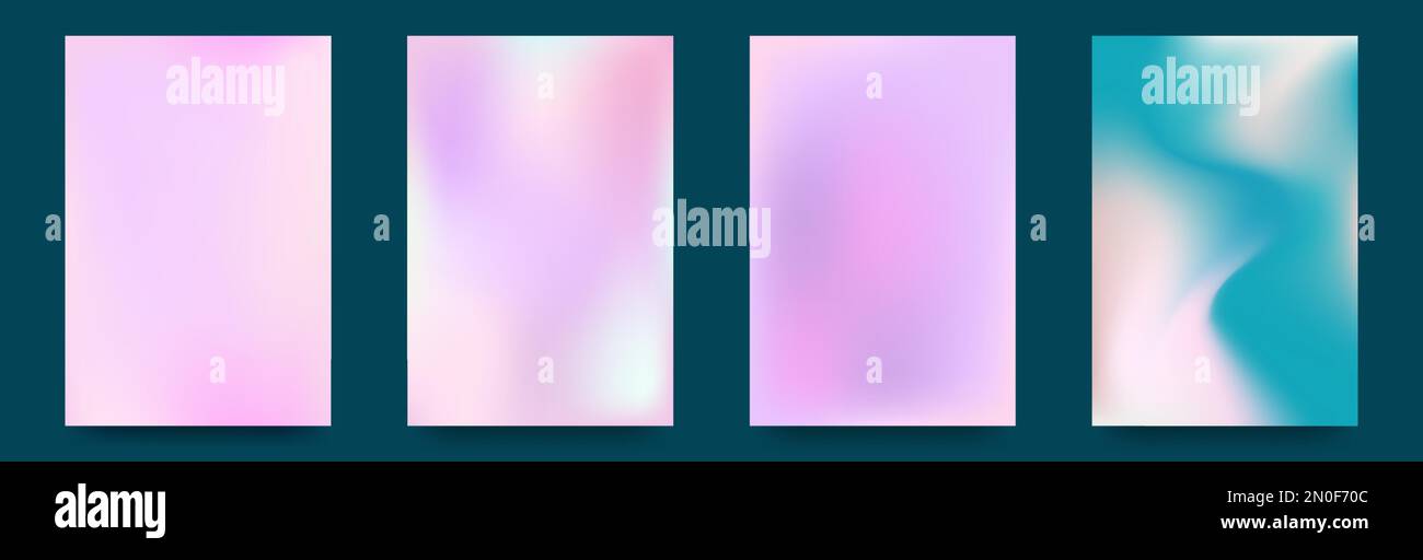 Set of vector gradients in pastel colors. For covers, wallpapers ...