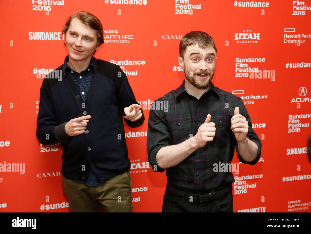 Actors Daniel Radcliffe, right, and Paul Dano pose at the premiere of ...
