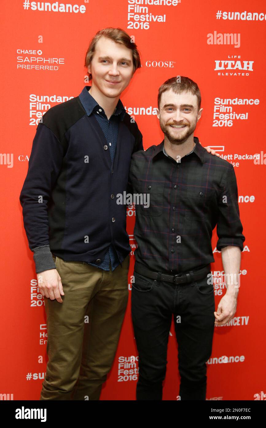 Actors Daniel Radcliffe, left, Paul Dano, right, pose at the premiere ...