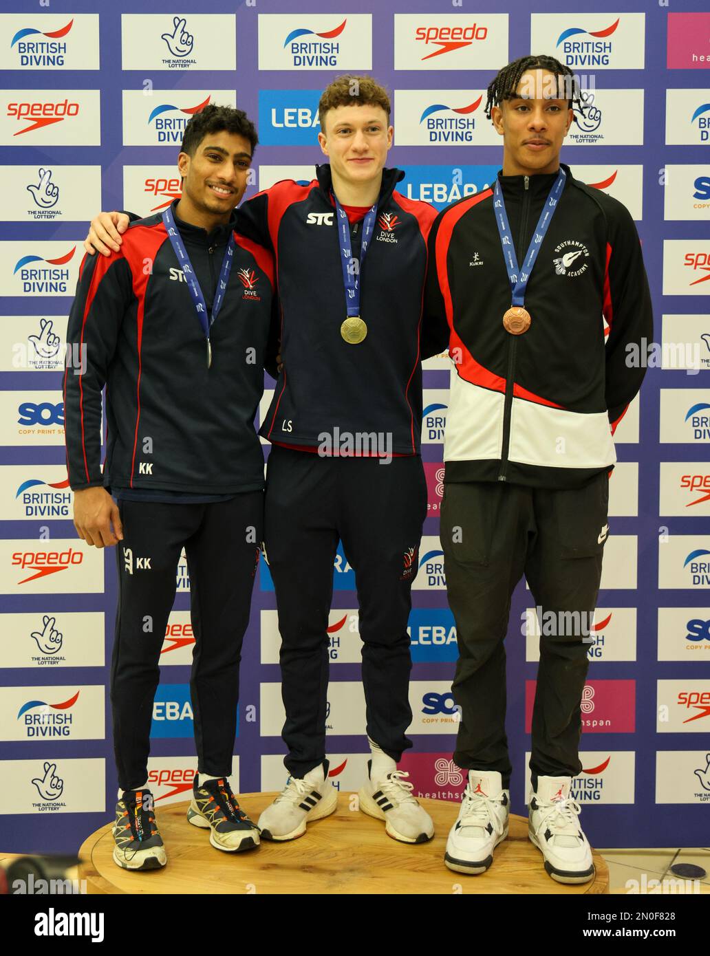 (L-R) Silver medalist Kyle Kothari, Gold Medalist Noah Williams and ...