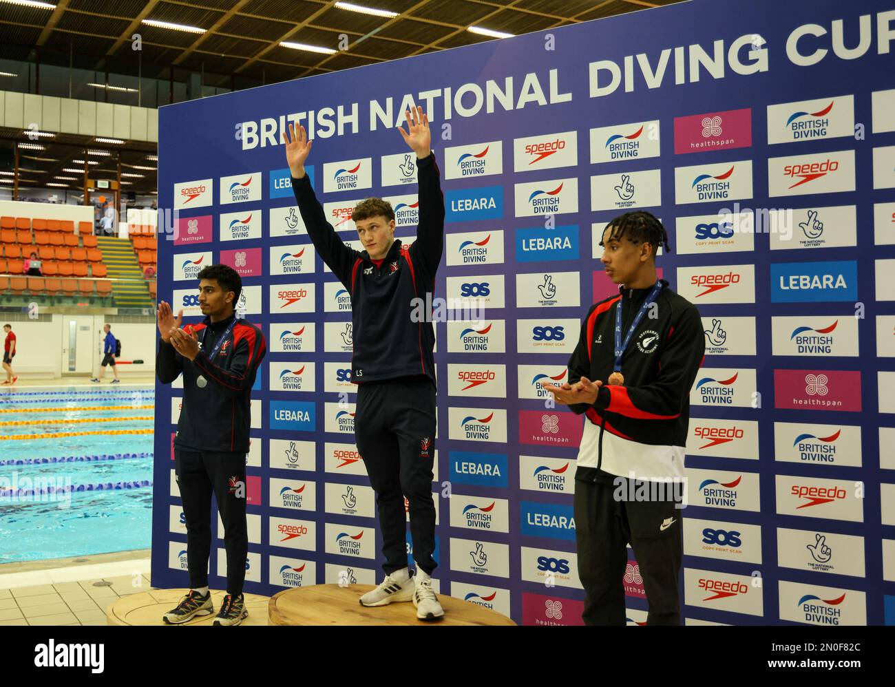 (L-R) Silver medalist Kyle Kothari, Gold Medalist Noah Williams and ...