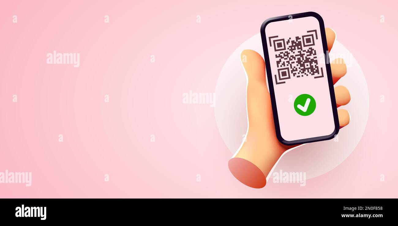Scanning QR code with mobile smart phone. Qr code payment, E wallet ...