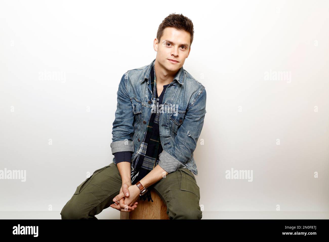 Actor Austin Lyon poses for a portrait to promote the film, "Goat", at ...