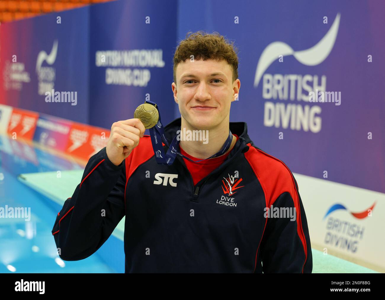 Noah Williams poses with his Gold Medal during day four of the British ...