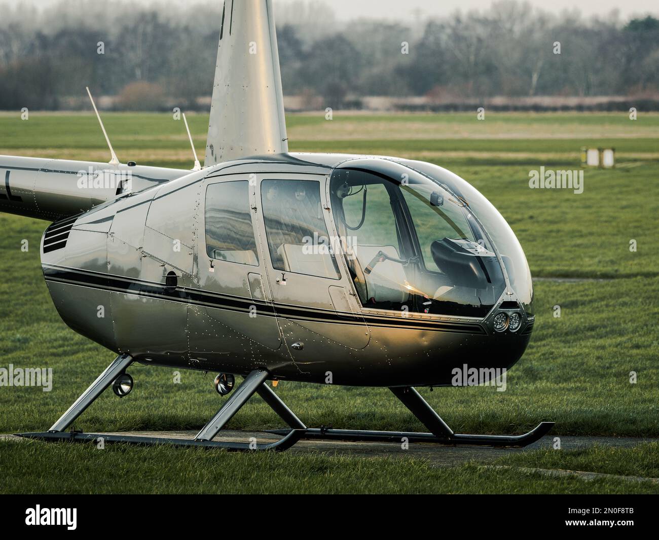 Training helicopter sat on the ground at the airfield Stock Photo - Alamy