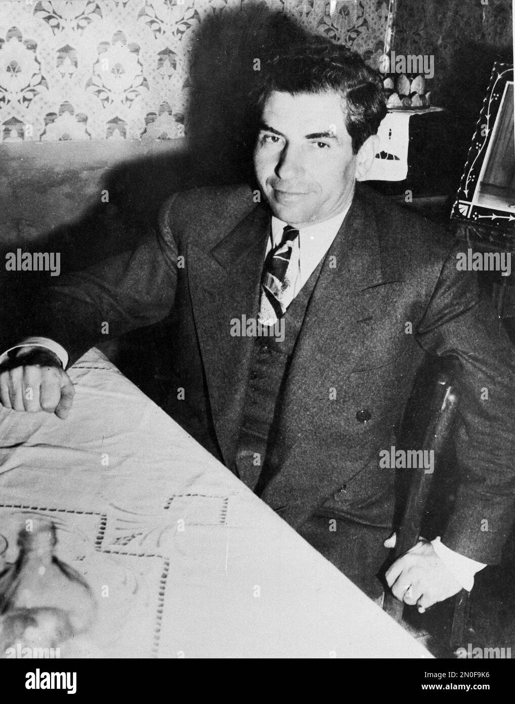 Reputed mobster Charles "Lucky" Luciano is pictured in Naples following ...