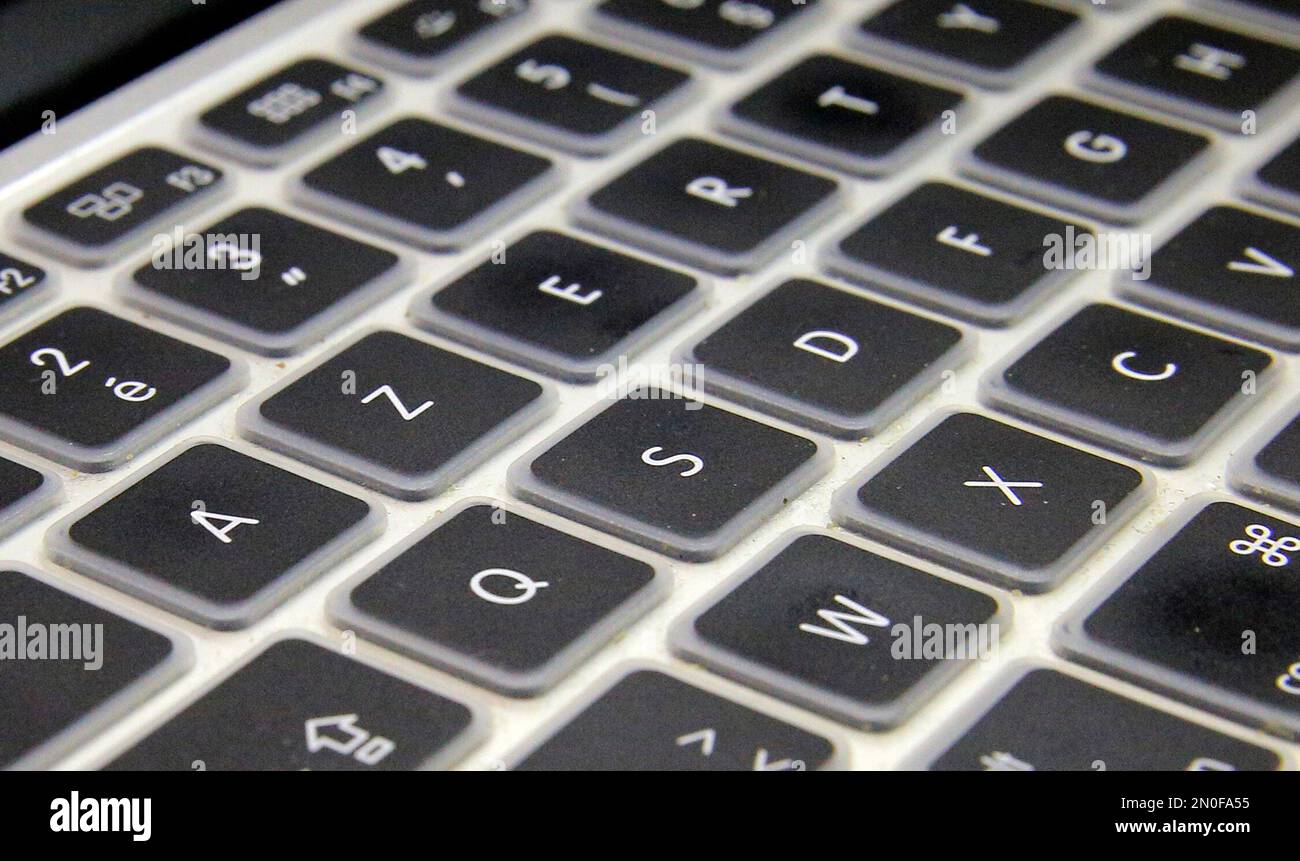 An AZERTY keyboard is pictured in Paris, Friday, Jan. 22, 2016. Franceâ ...