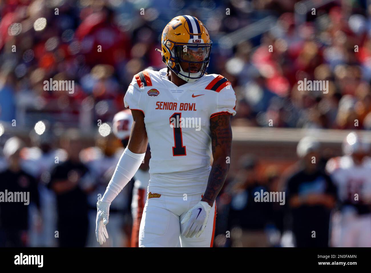 American defensive back Jay Ward of LSU (1) during the first half of ...