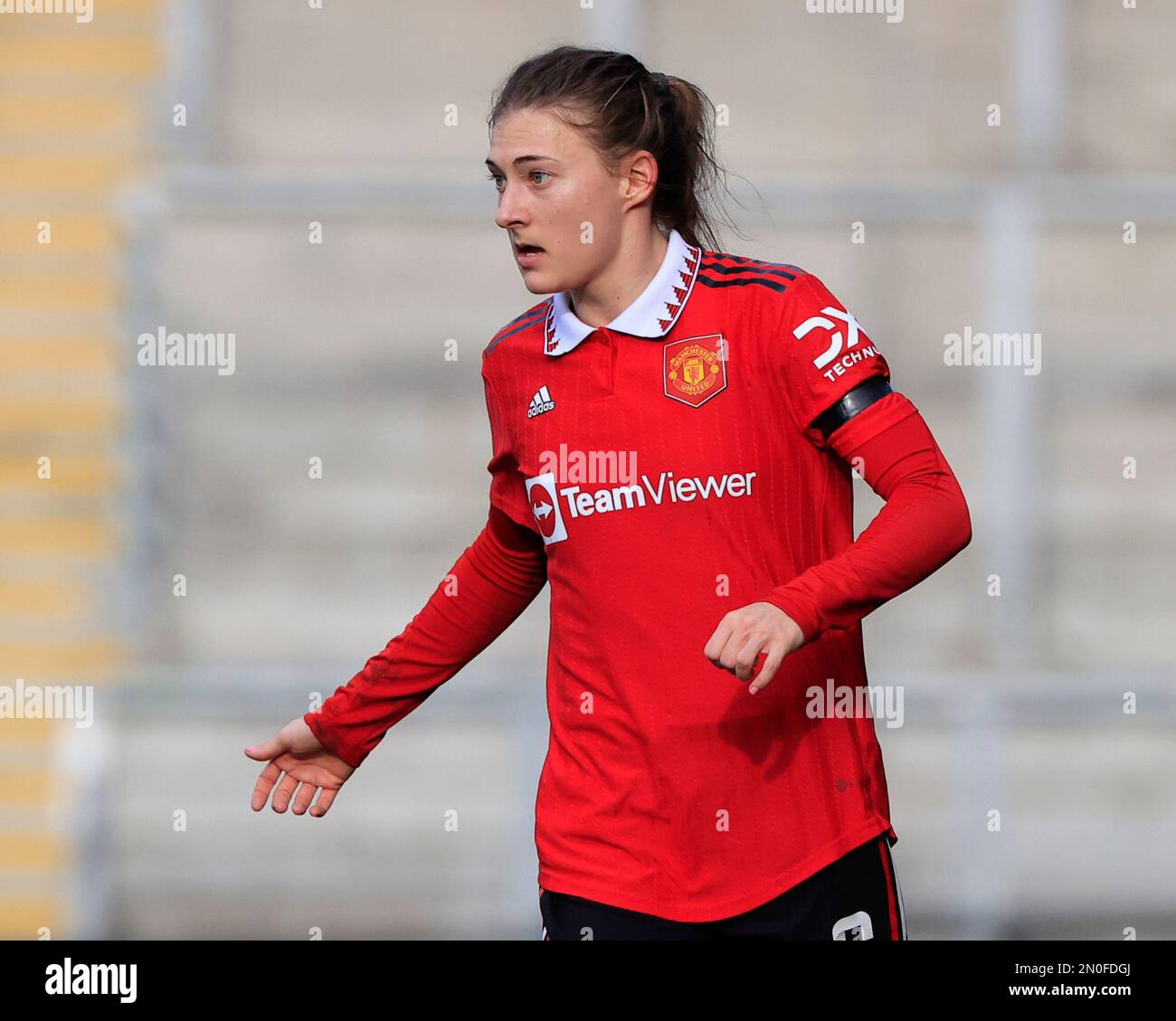 Hannah Blundell #6 of Manchester United during the The FA Women's Super ...
