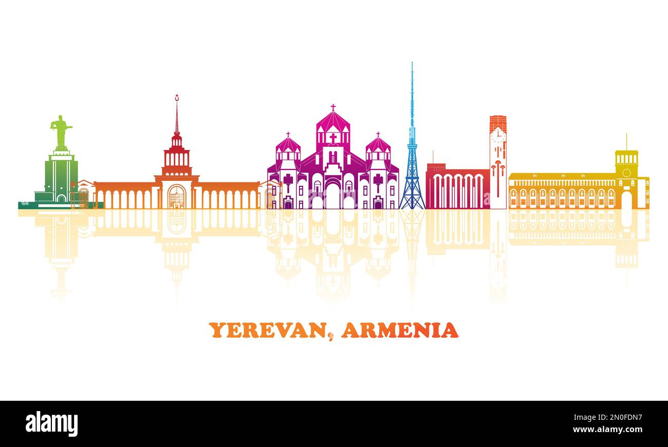 Yerevan tourist sights Stock Vector Images - Alamy