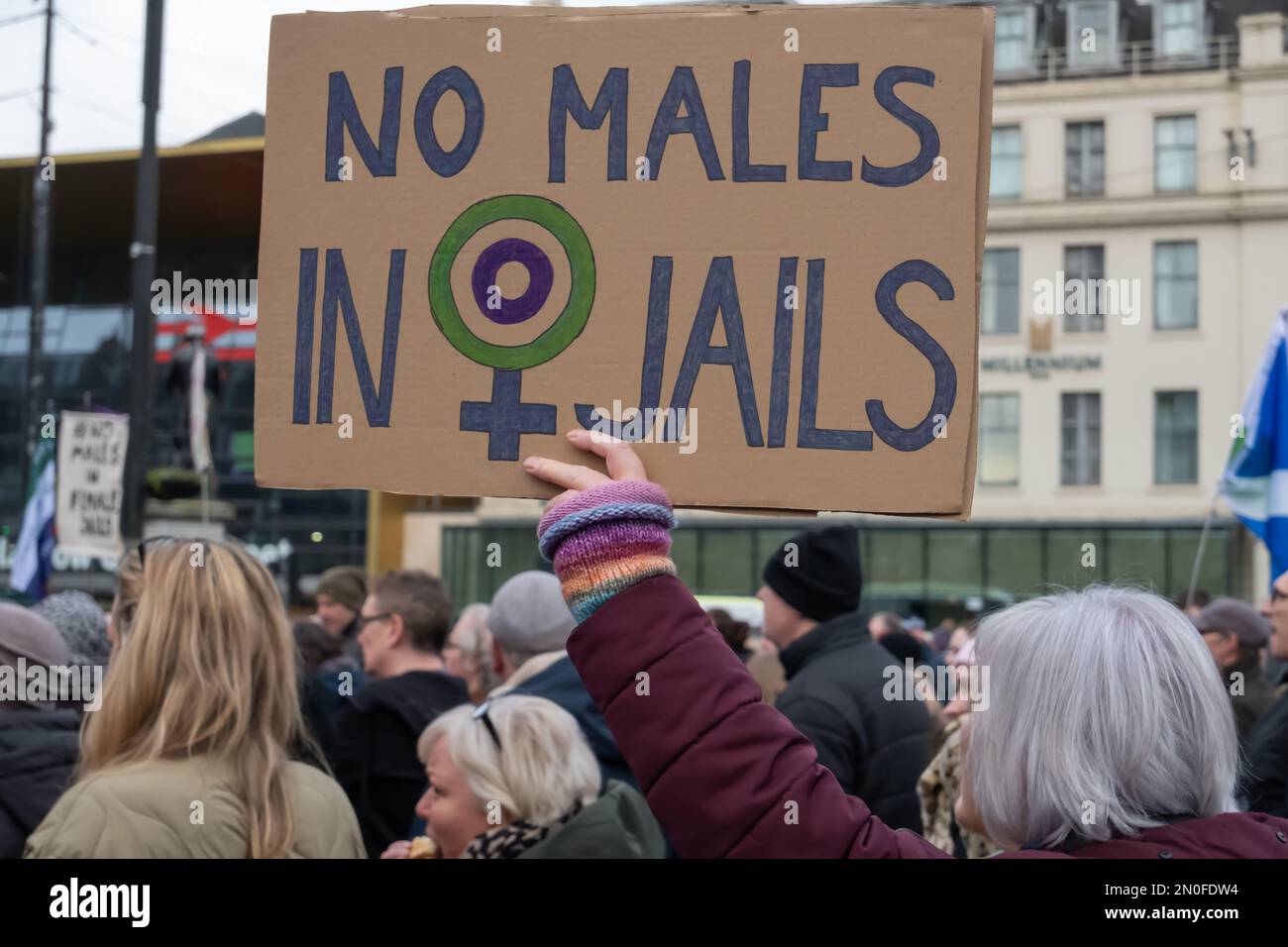 Glasgow, Scotland, UK. 5th February, 2023. Women's rights campaigners ...