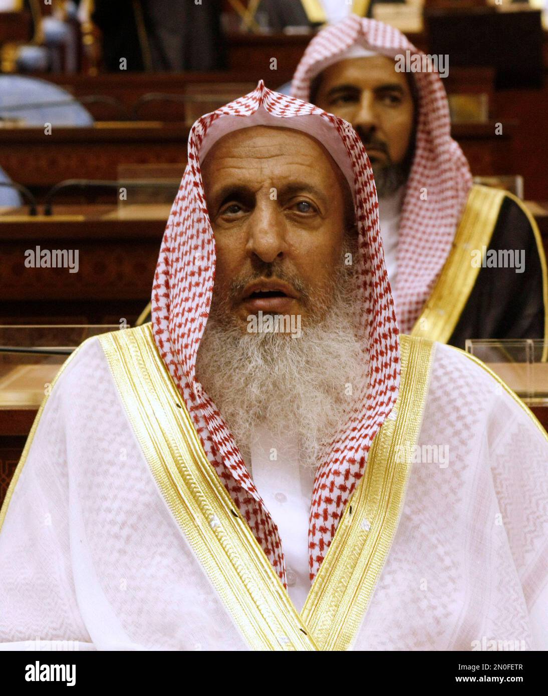 FILE - In this Tuesday, March 24, 2009 file photo, Sheikh Abdul Aziz al-Sheikh, the Saudi grand ...