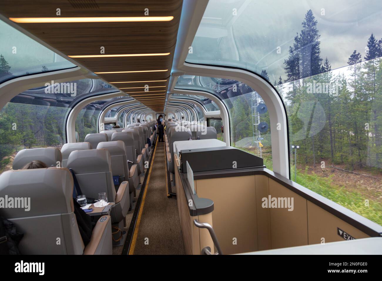 Rocky Mountaineer train carriage Stock Photo - Alamy