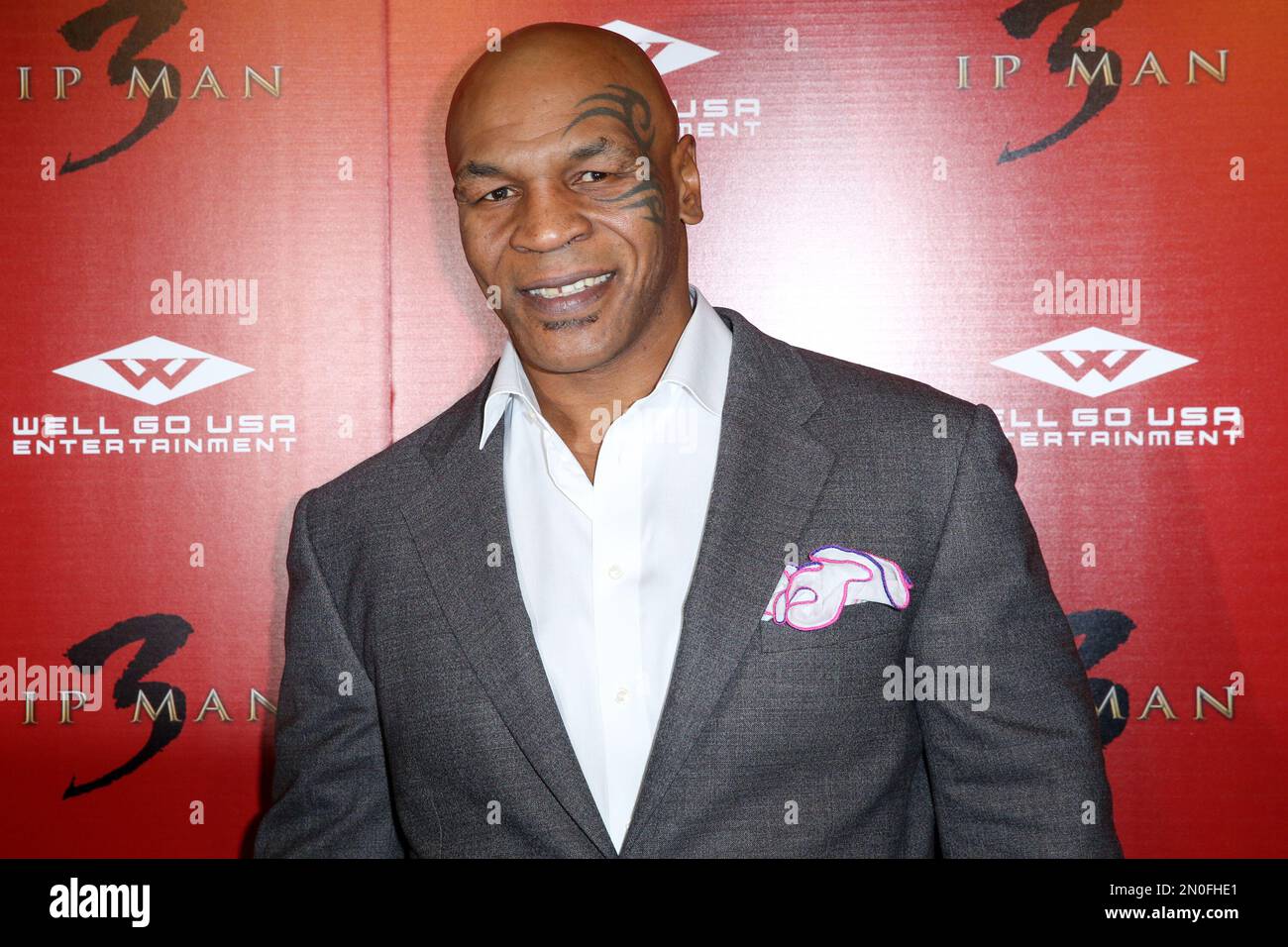 Mike Tyson arrives at the Premiere of "Ip Man 3" at Pacific Theatres at ...
