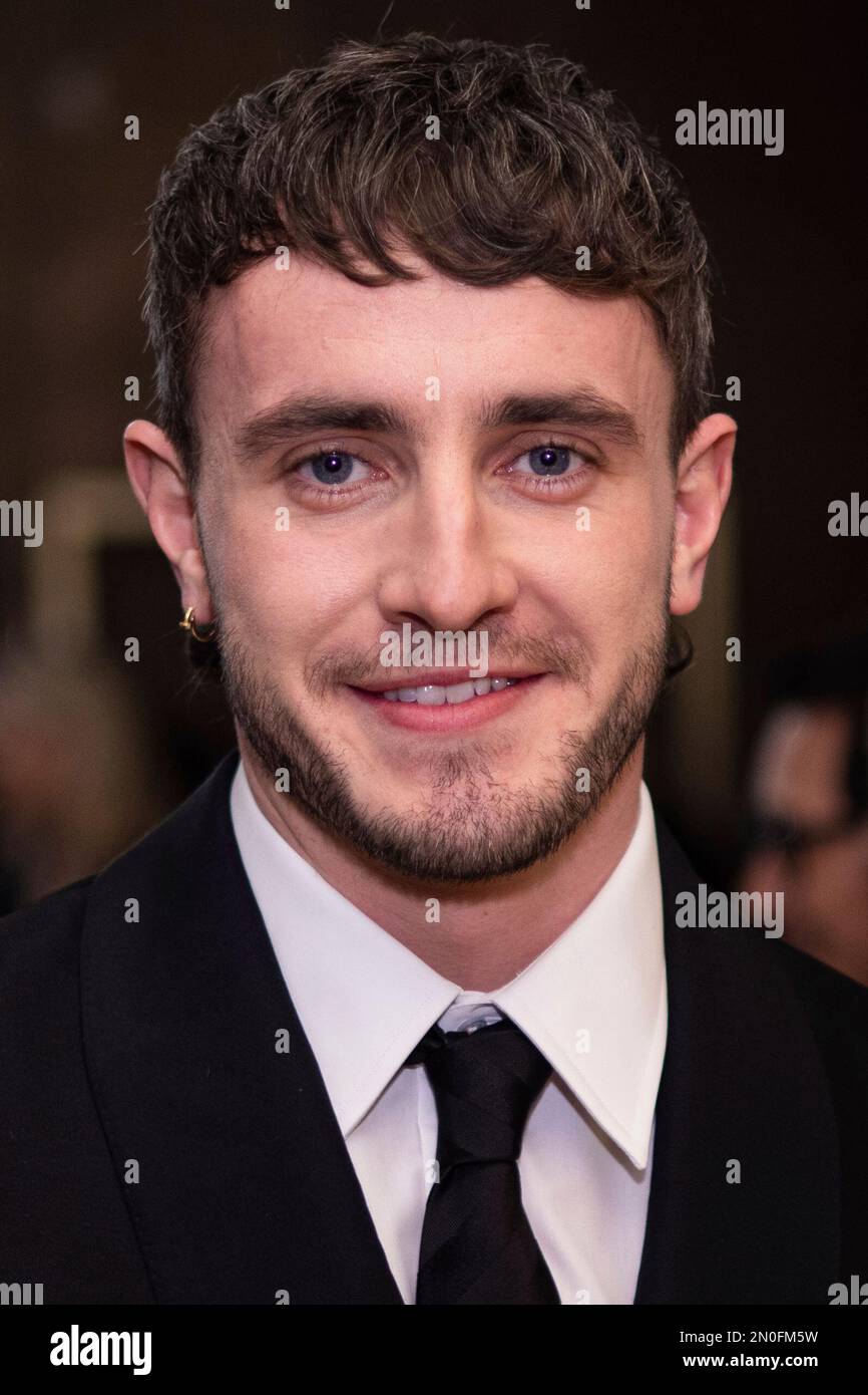 Paul Mescal Poses For Photographers Upon Arrival At The Critics Circle Film Awards In London