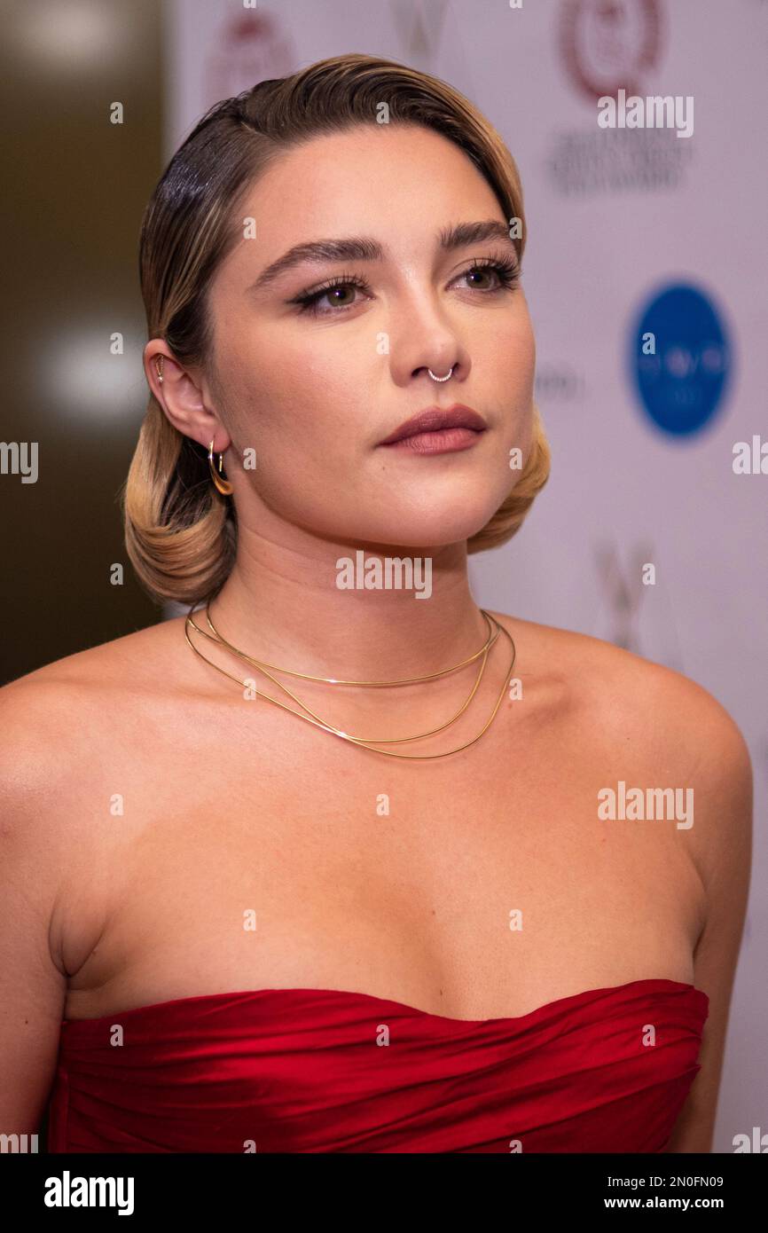 Florence Pugh poses for photographers upon arrival at the Critics ...