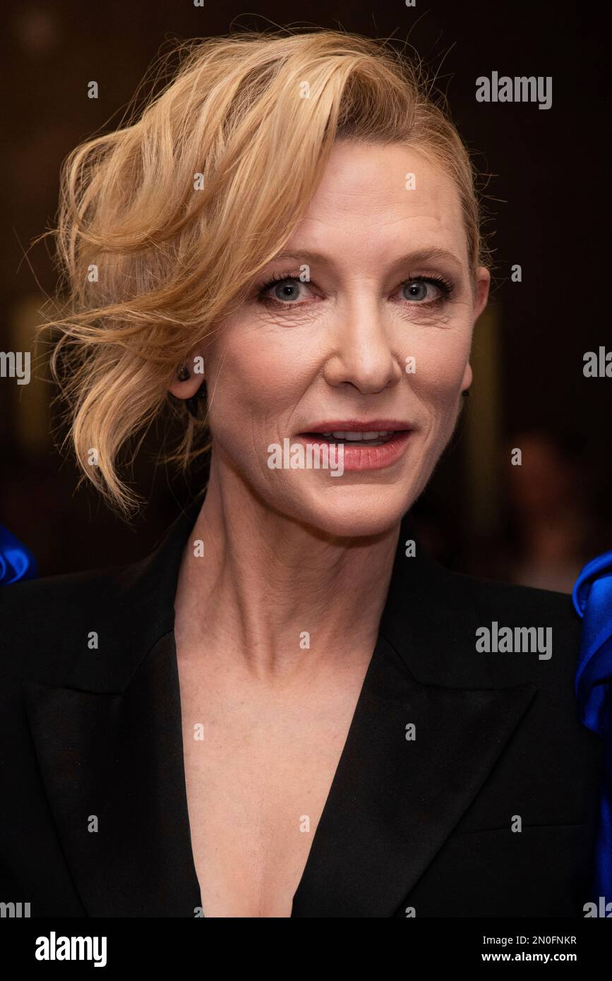 Cate Blanchett poses for photographers upon arrival at the Critics' Circle Film Awards in London ...