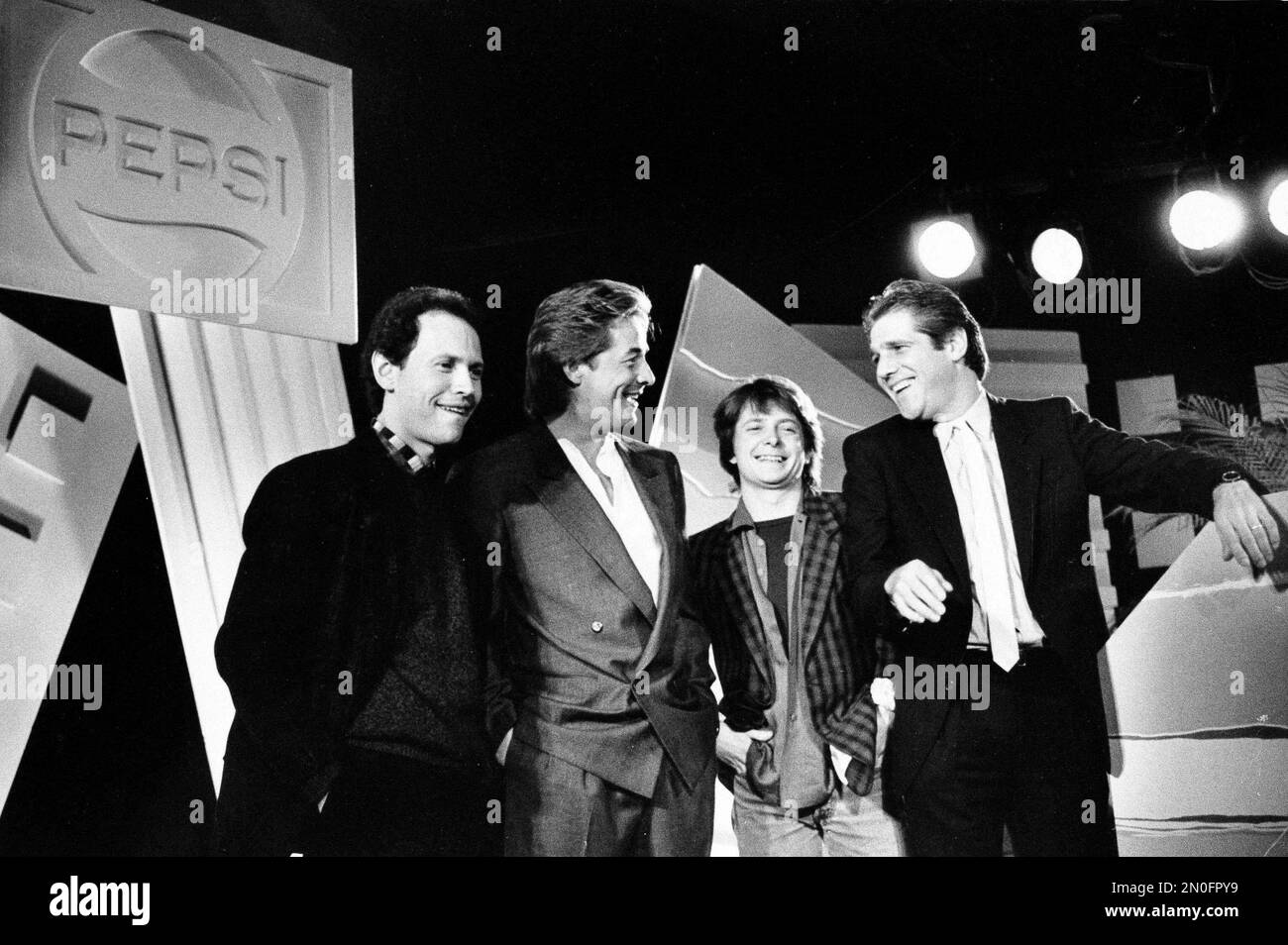 From left to right, actors Billy Crystal, Don Johnson and Michael J ...