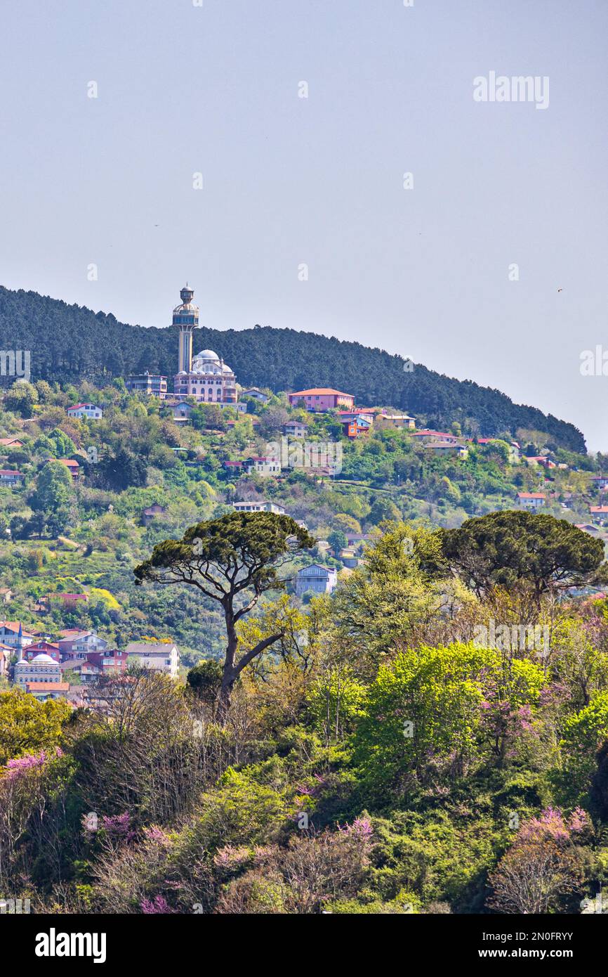 Beautiful architecture on the Bosphorus strait houses in Turkey Stock ...