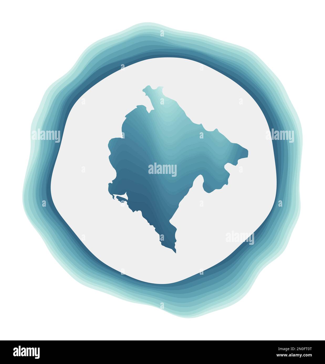 Montenegro logo. Badge of the country. Layered circular sign around ...