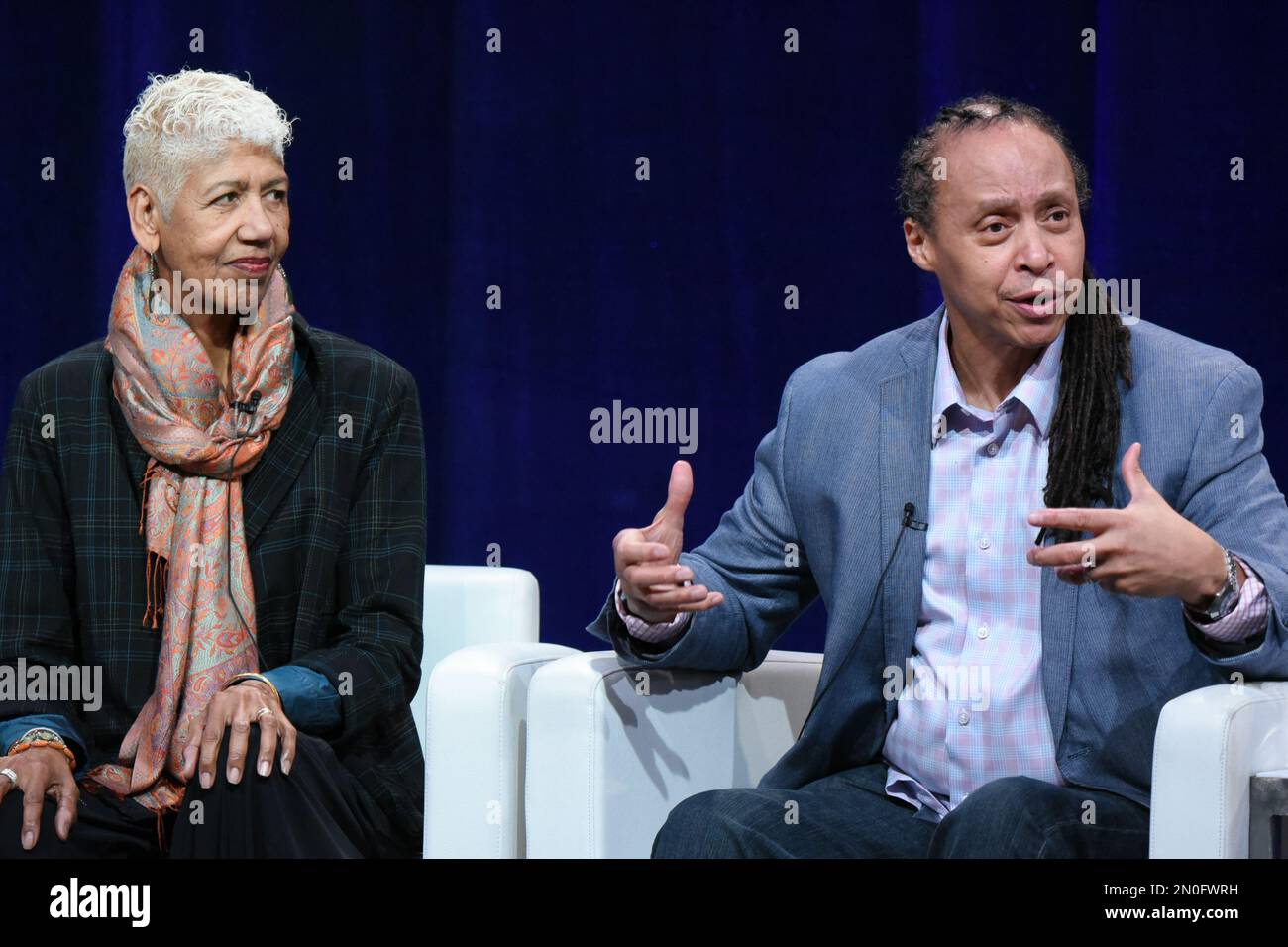 Former Black Panther members Ericka Huggins, left, and Jamal Joseph ...