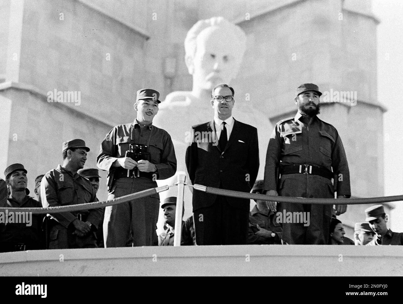 Cuban Prime Minister Fidel Castro, right, President Osvaldo Dorticos ...