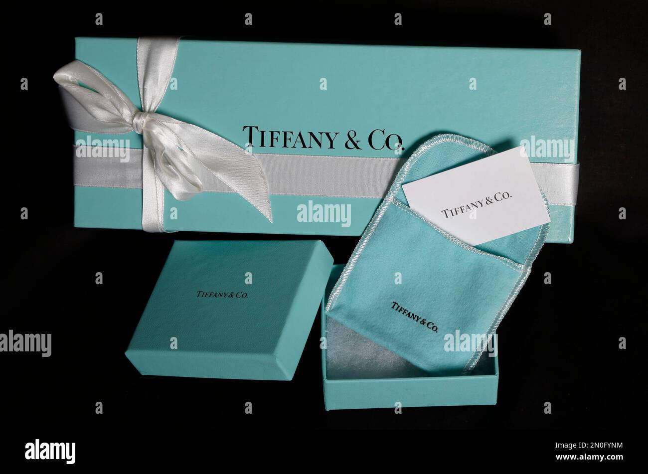 FILE - This Nov. 27, 2012, file photo, shows Tiffany & Co. gift boxes ...