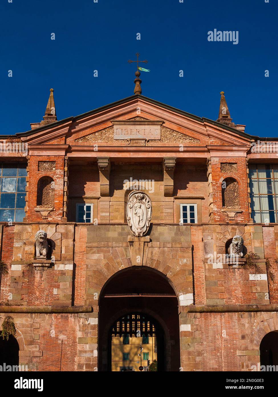Renaissance Porta San Pietro (St Peter's Gate) erected in 1565, one of ...