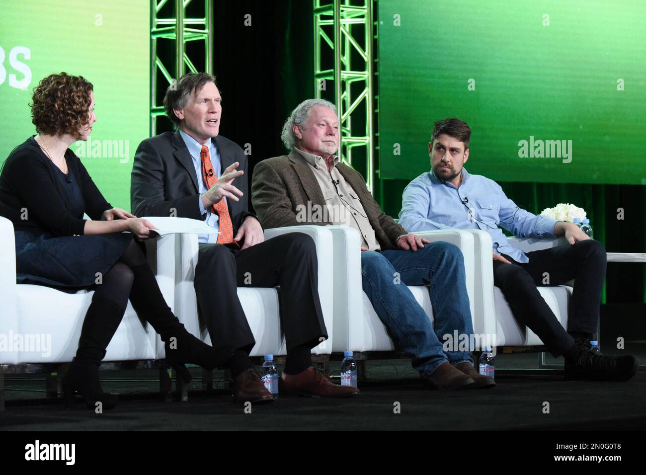 Raney Aronson-Rath, from left, Jim Glanz, Curtis Coburn and Josh Adams ...