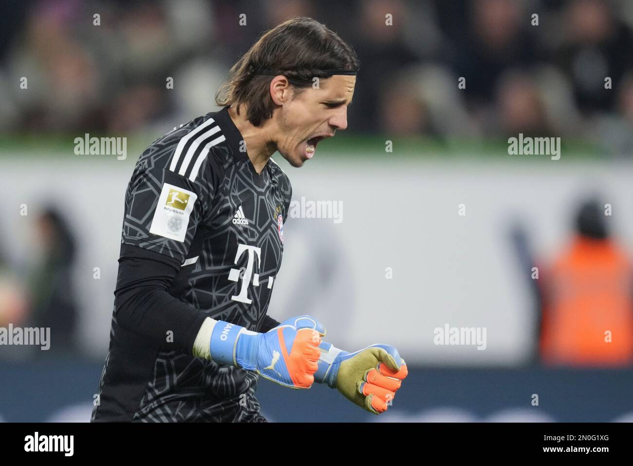 Bayern's goalkeeper Yann Sommer reacts during the German Bundesliga ...